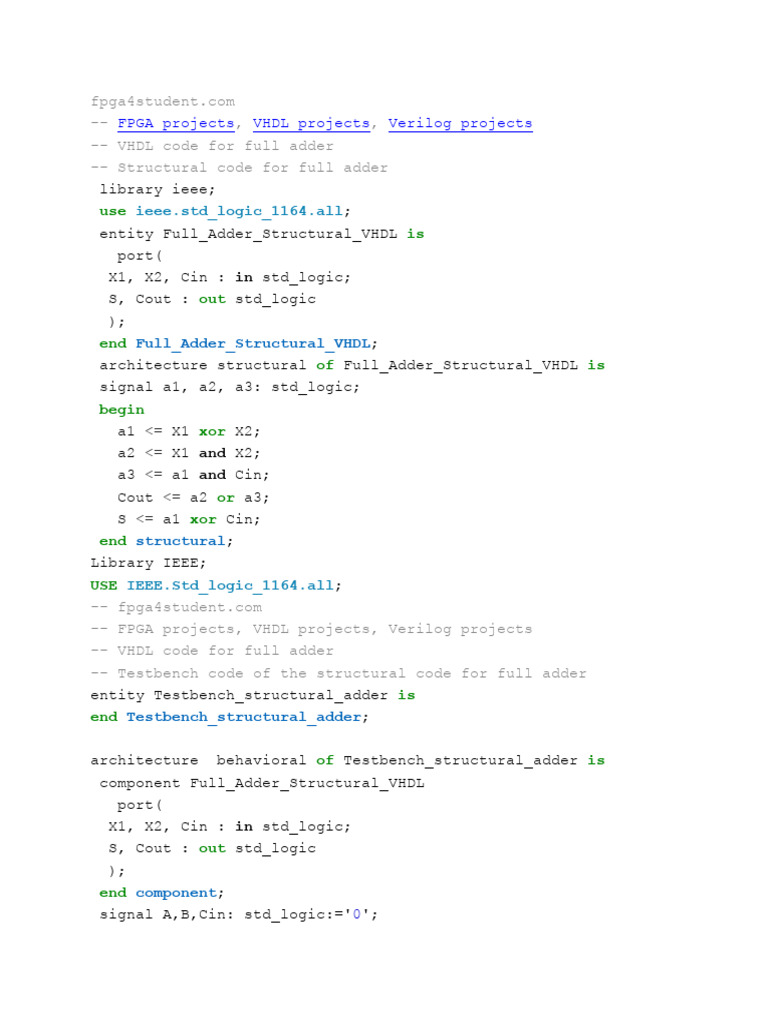 VHDL Codes | PDF | Vhdl | Electronic Engineering VHDL Codes | PDF | Vhdl | Electronic Engineering