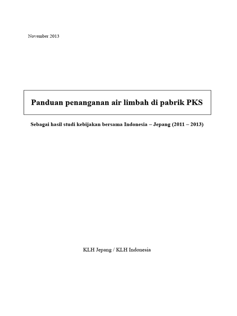 Panduan Penanganan Limbah PKS | PDF