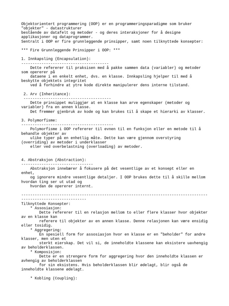 Oop Concepts | PDF