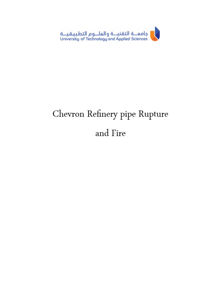 Chevron Refinery Pipe Rupture | PDF