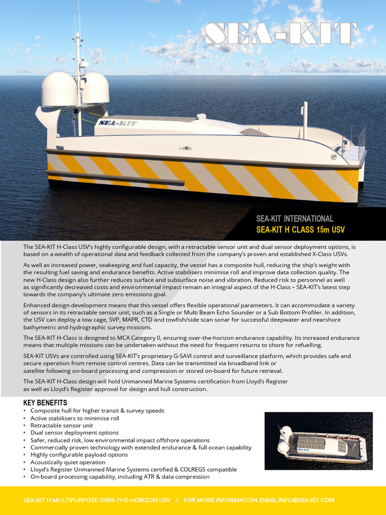 SEA-KIT H-Class 15m USV Overview | PDF | Computers | Technology ...