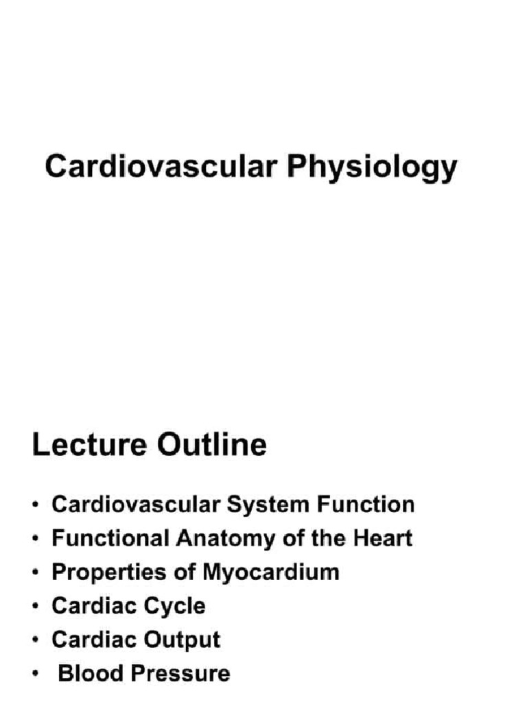CV Physiology | PDF