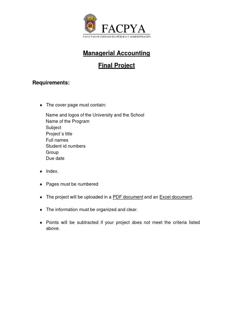 Managerial Accounting - Final Project | PDF | Inventory | Expense
