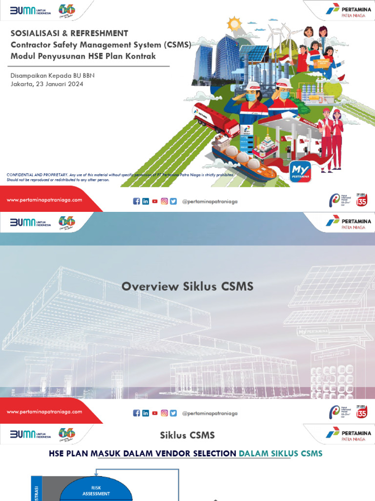Workshop CSMS BU BBN - HSE PLAN | PDF