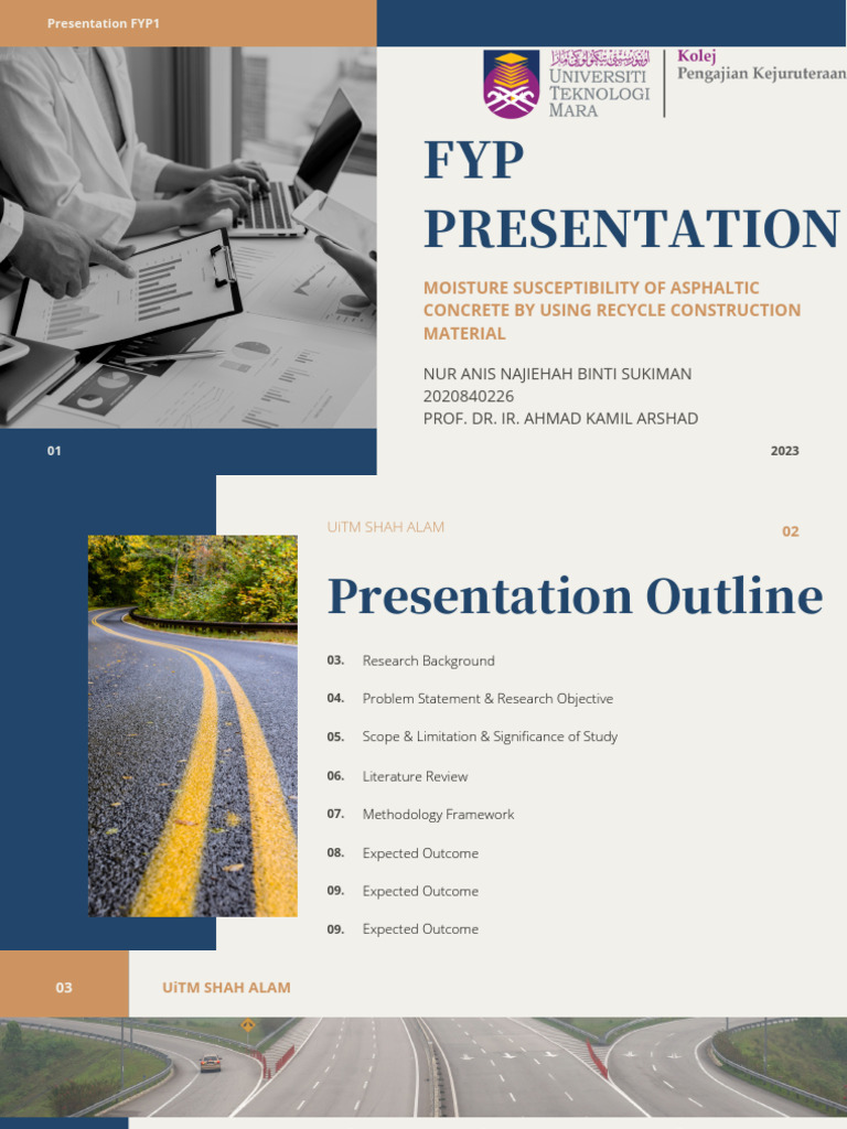 FYP Slide Presentation | PDF | Road Surface | Concrete