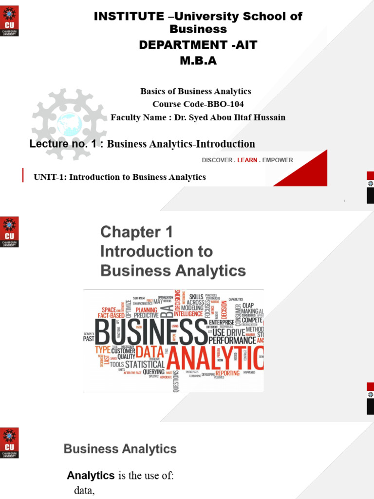 Lecture 1 Pdf Analytics Data