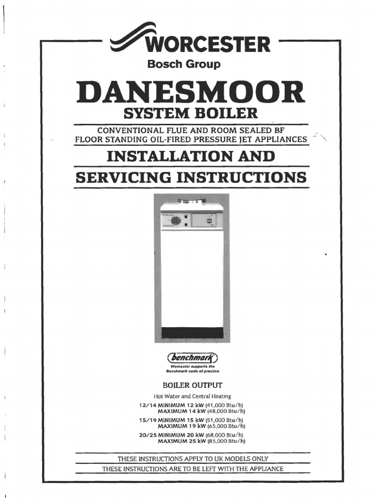 Worcester Danesmoor Boiler Manual | PDF | Water Heating | Chimney