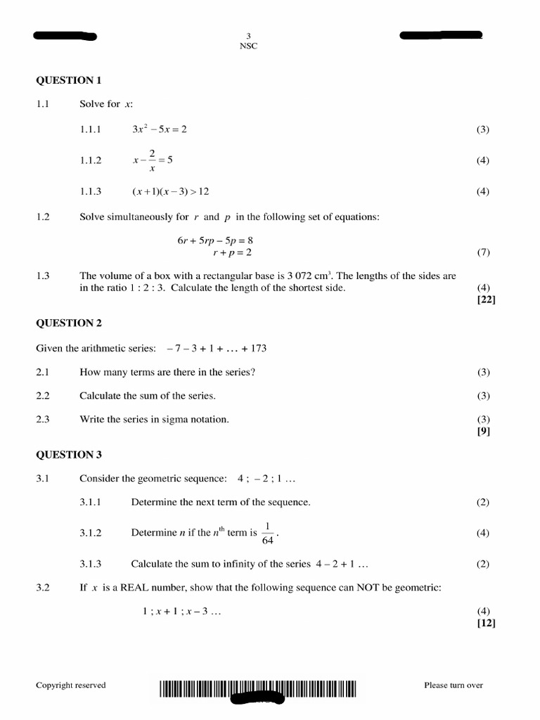 MATHS P1 | PDF