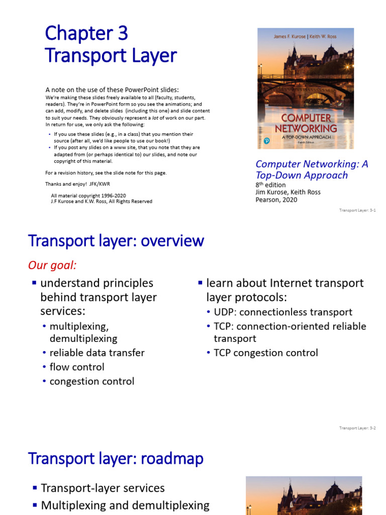 CN 07 Transport Layer TCP | PDF | Transmission Control Protocol ...