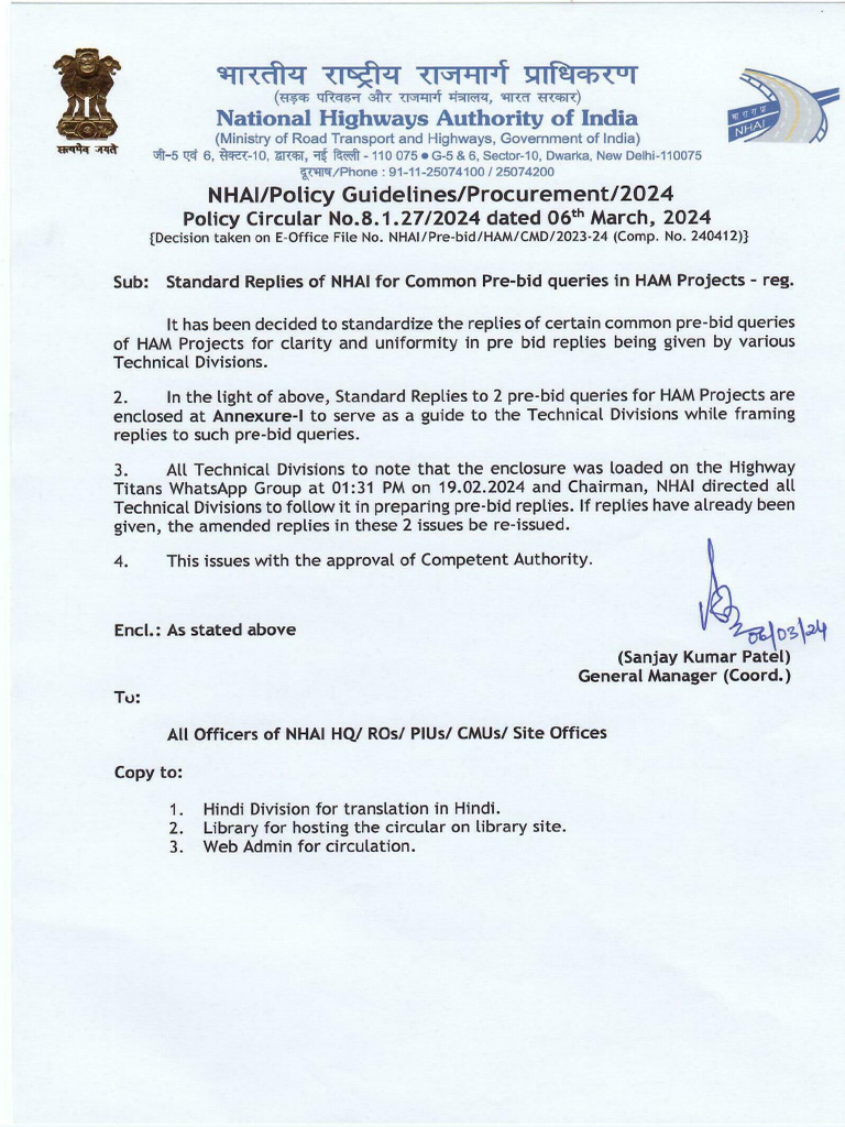 Policy Circular No. 8.1.27 | PDF