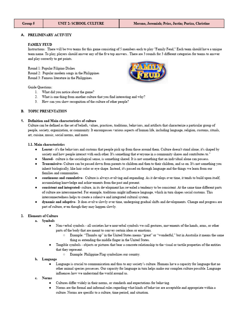 Group 5 - Revised Content Outline | PDF | Nonverbal Communication ...