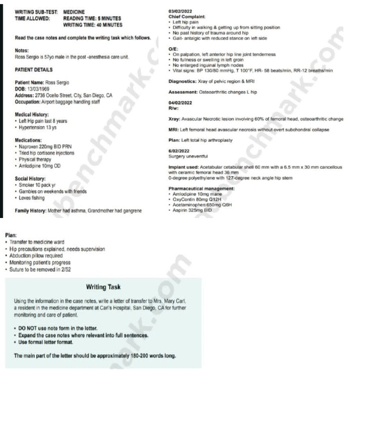 Writing Transfer Medicine 2 | PDF