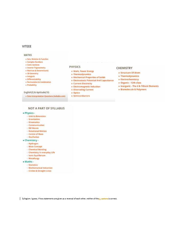 VITEEE | PDF | Science & Mathematics
