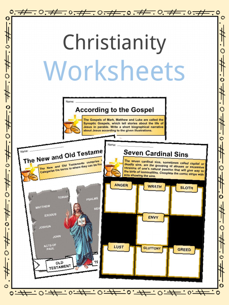 Sample Christianity Worksheets | PDF | Catholic Church | Christian ...