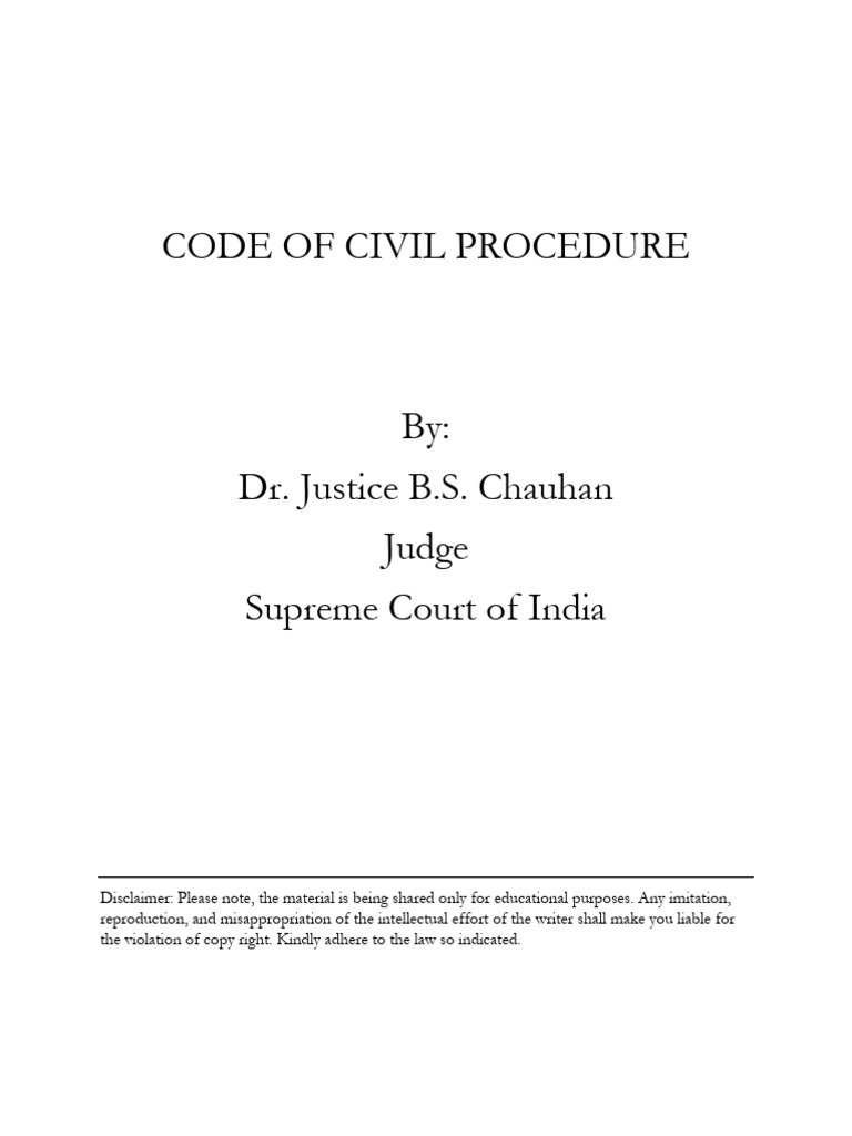 CPC by Justice BS Chauhan, SC | PDF | Lawsuit | Res Judicata