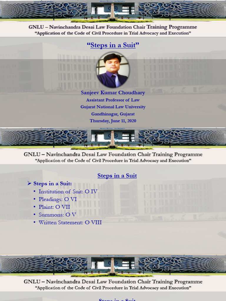 4. Steps in a Suit | PDF | Lawsuit | Pleading