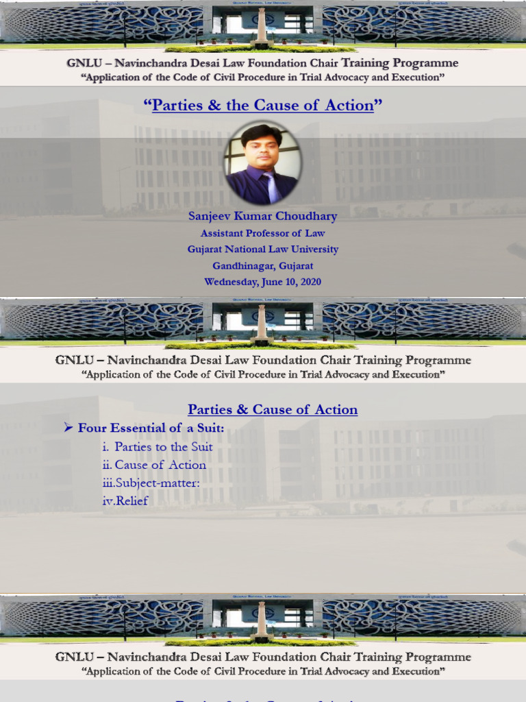 Parties & The Cause of Action | PDF | Lawsuit | Cause Of Action