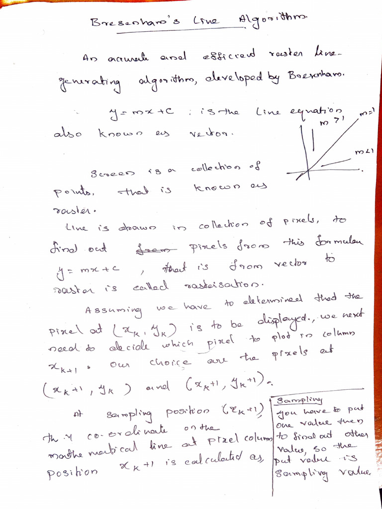 Bresenhams Algorithm | PDF Bresenhams Algorithm | PDF