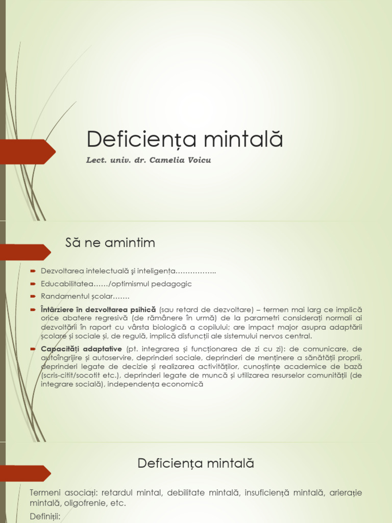 Curs 3. Deficienta - Mintala | PDF
