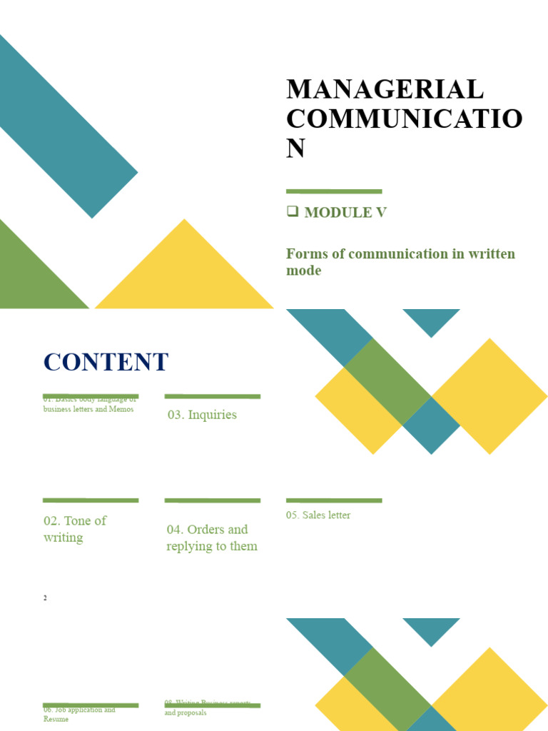 MC Presentation (Module-V) | PDF | Résumé