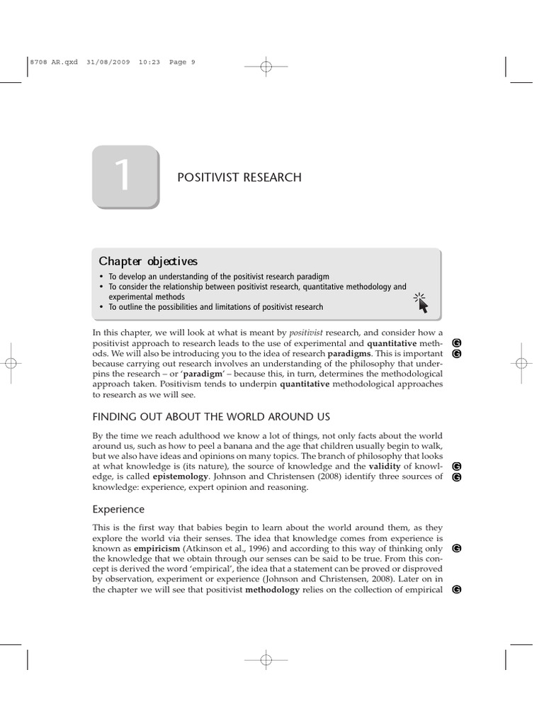Positivist I K | PDF | Methodology | Quantitative Research