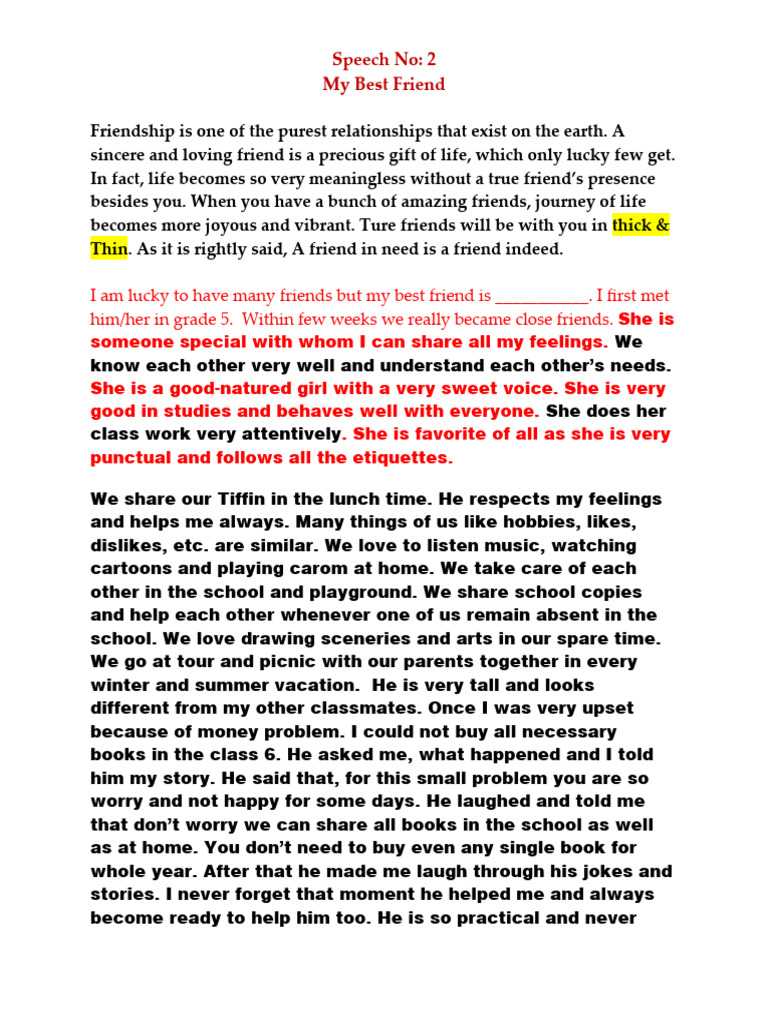 My Best Friend | PDF