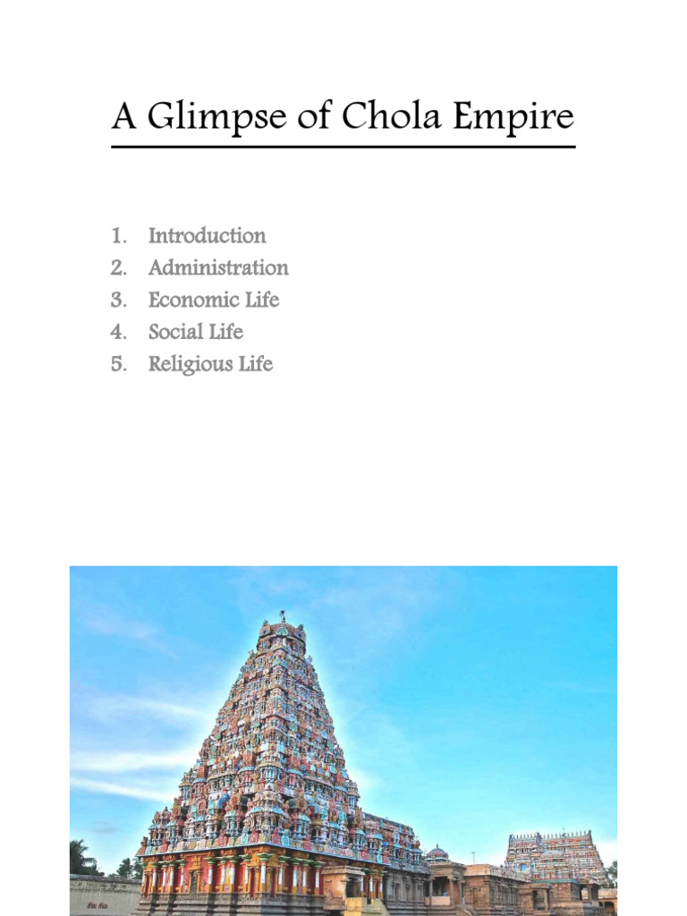 A-Glimpse-of-Chola-Empire | PDF