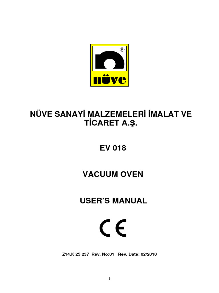 Ev 018 | PDF | Vacuum | Thermostat