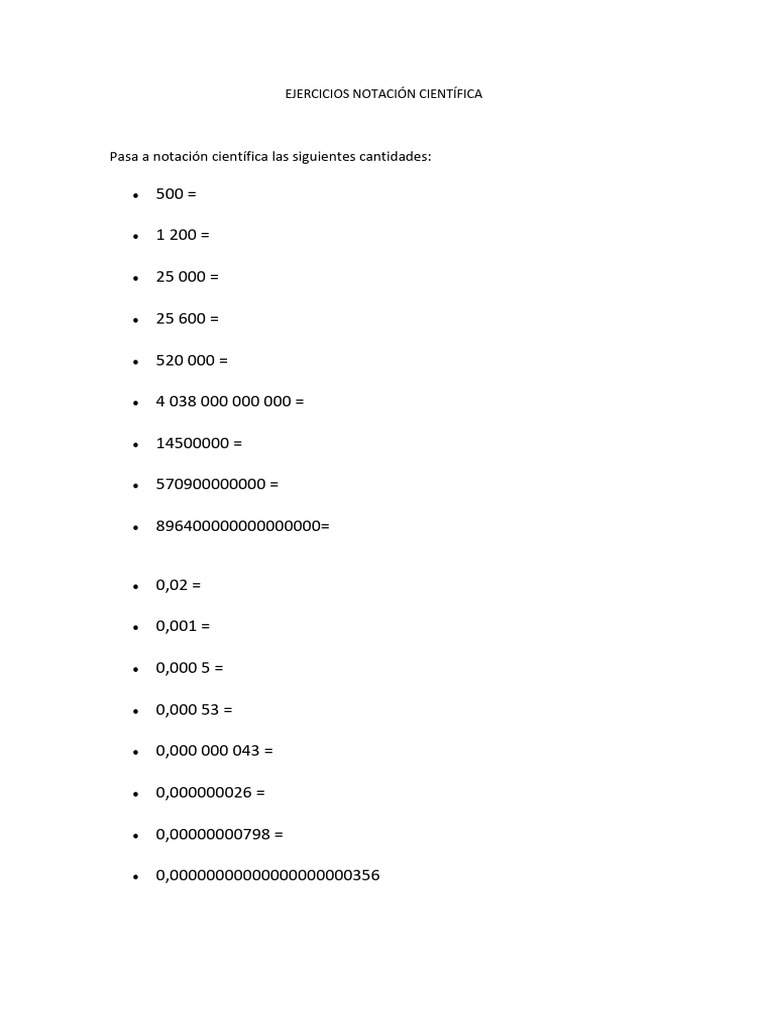 Notacion Cientifica Explicacion | PDF | Exponenciación | Números