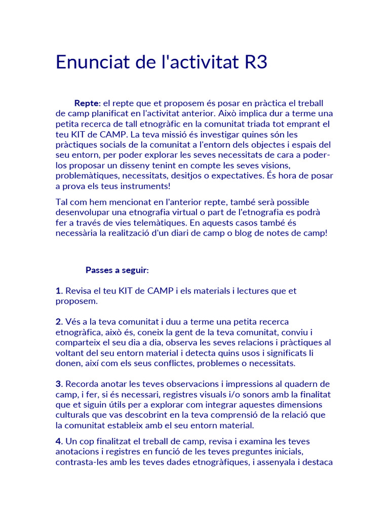 R3-Etnografia Pel Disseny | PDF