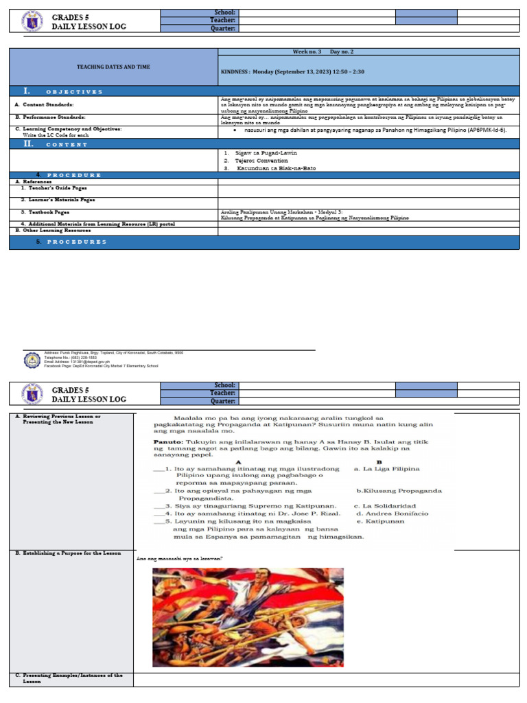 AP6 q1 Week3 Day2 | PDF | Differentiated Instruction | Learning