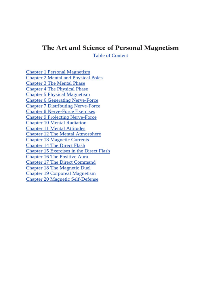 The Art and Science of Personal Magnetism | PDF