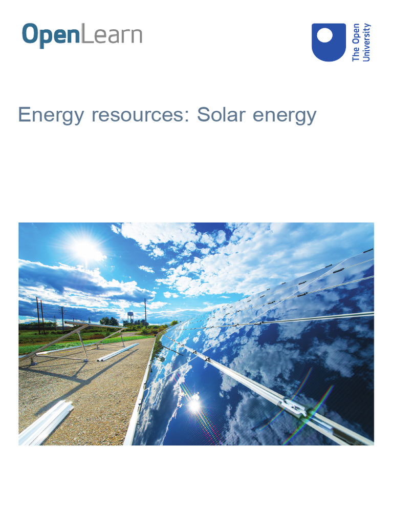 Energy Resources Solar Energy Printable | PDF | Solar Power | Photovoltaics