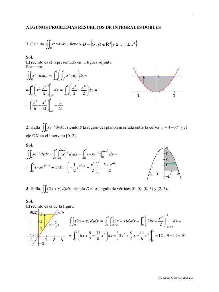 Integrales Dobles | PDF | Integral | Geometría