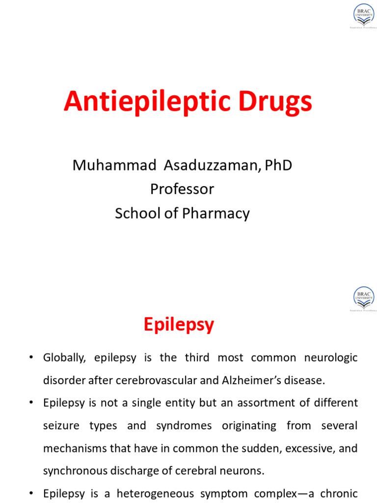 Anti-Epileptic Drugs | PDF | Epilepsy | Inhibitory Postsynaptic Potential