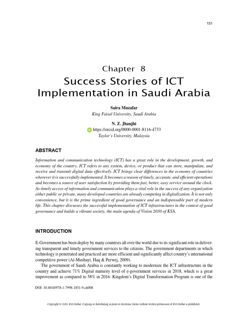 2020 Success Stories of ICT Implementation in Saudi Arabia | PDF | E ...