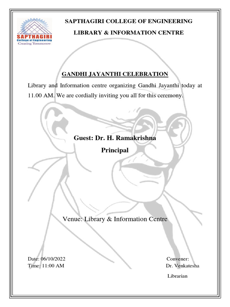 Gandi Jayanthi Poster PDF