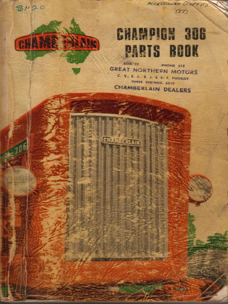Chamberlain 306 Parts Book | PDF