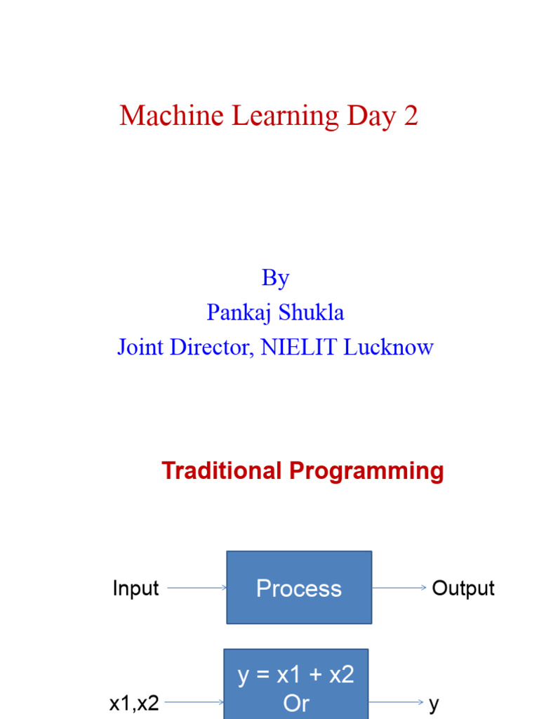 Day 2 Machine Learning | PDF | Python (Programming Language) | Machine ...