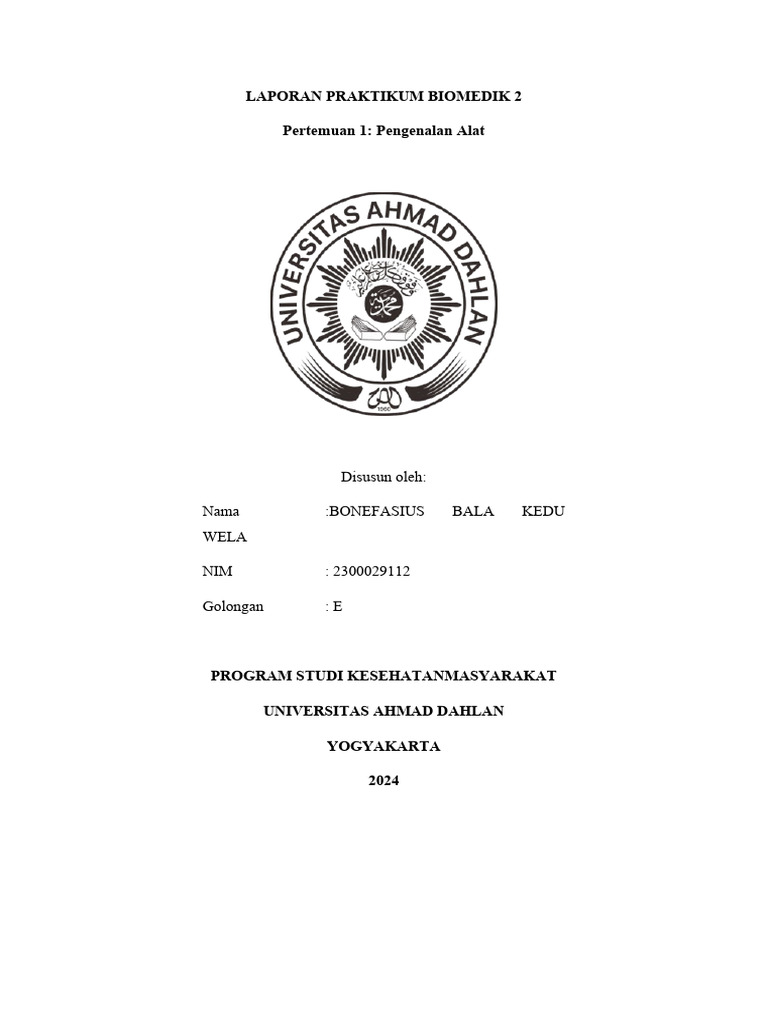 Pengenalan Alat Praktikum Biomedik 2 | PDF | Sains & Matematika