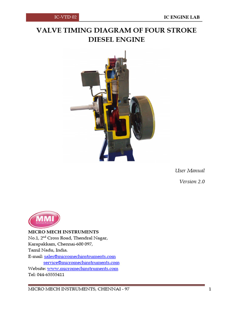 Valve Timing Diagram for Diesel Engine | PDF | Piston | Engineering