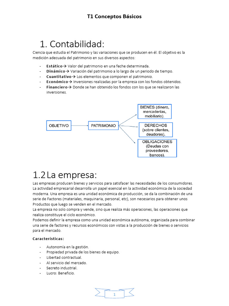 T1 Piac (Conceptos Básicos) | PDF | Contabilidad | Business