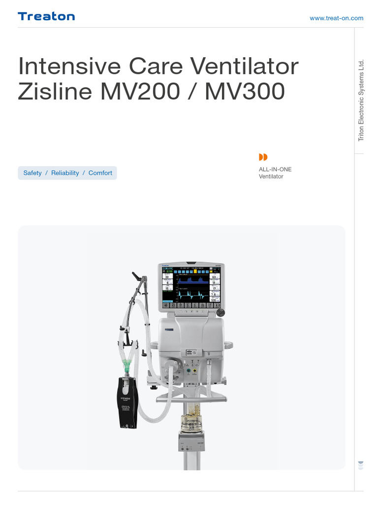 Ventilators Zisline - MV200, MV300 | PDF | Breathing | Respiratory System