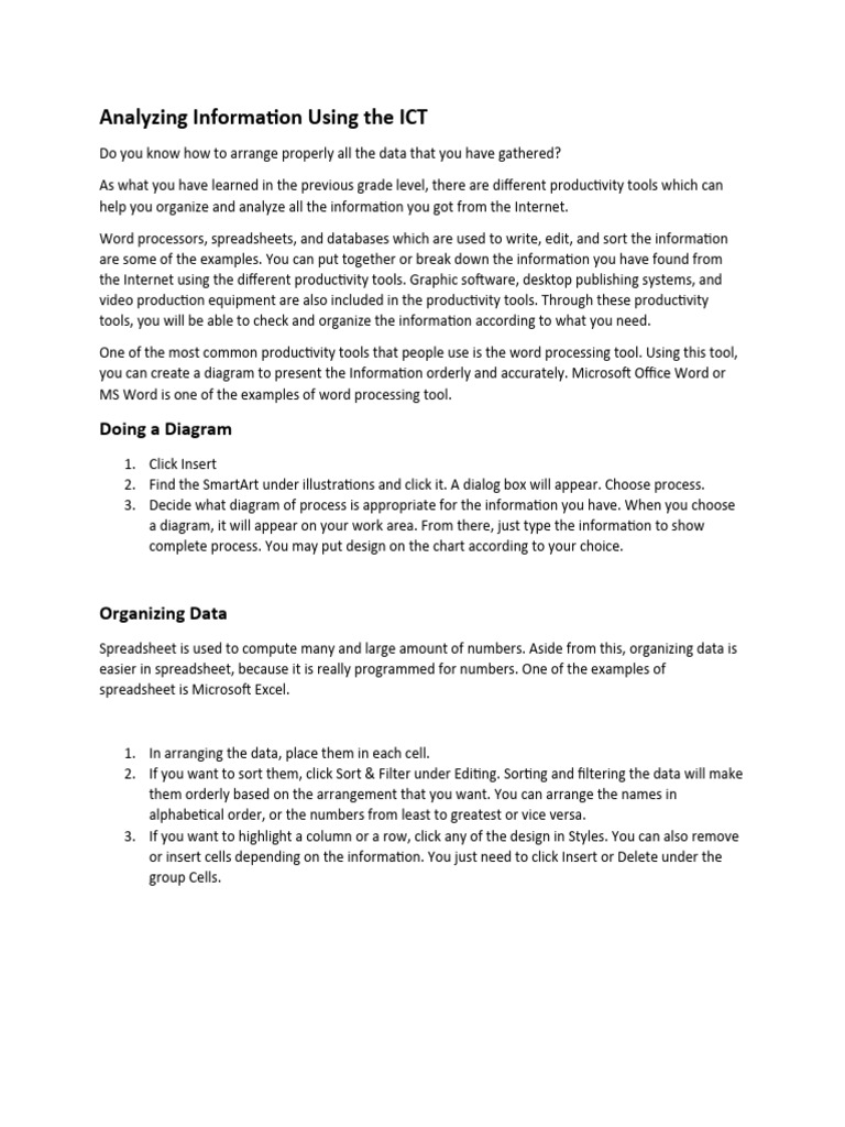 ICT Tools for Student Projects | PDF