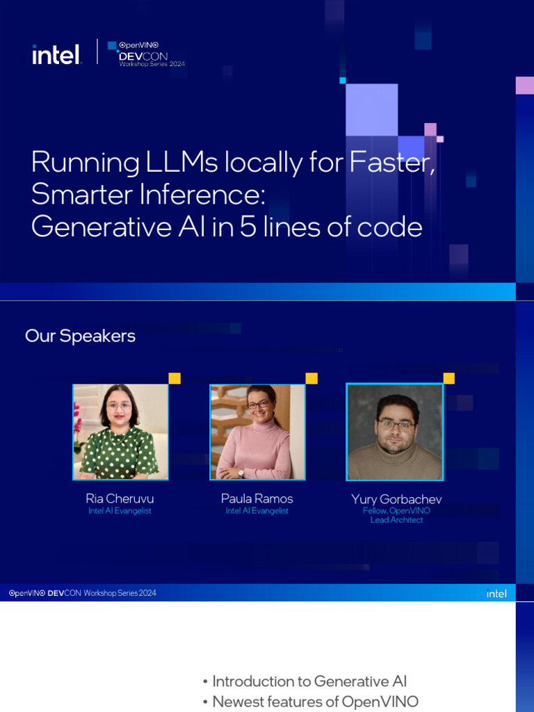 OpenVINO DevCon - Generative AI Fundamentals With OpenVINO™ | PDF | Artificial Intelligence ...