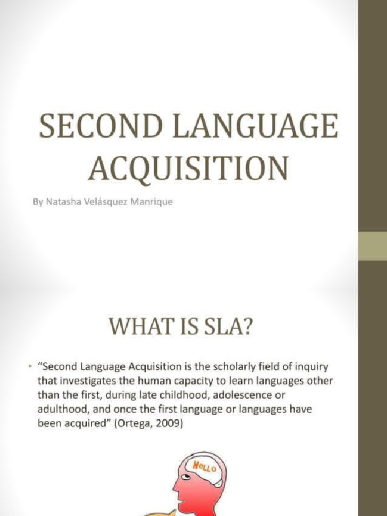 Second Language Acquisition | PDF