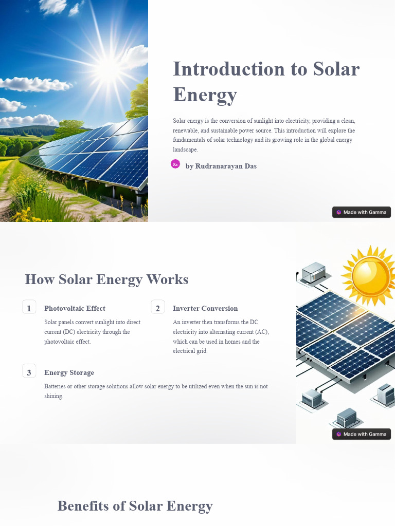 Introduction To Solar Energy | Download Free PDF | Solar Power | Photovoltaics