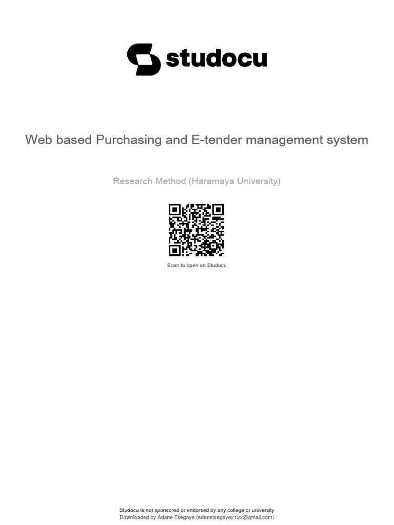 Web Based Purchasing and e Tender Management System | PDF | Dynamic Web Page | Software ...