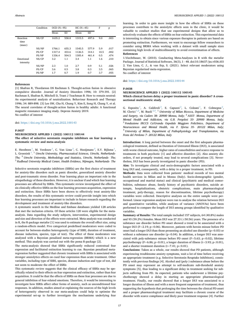 Which Clinical Factors Delay A Proper Treatment in Panic Di - 2022 ...