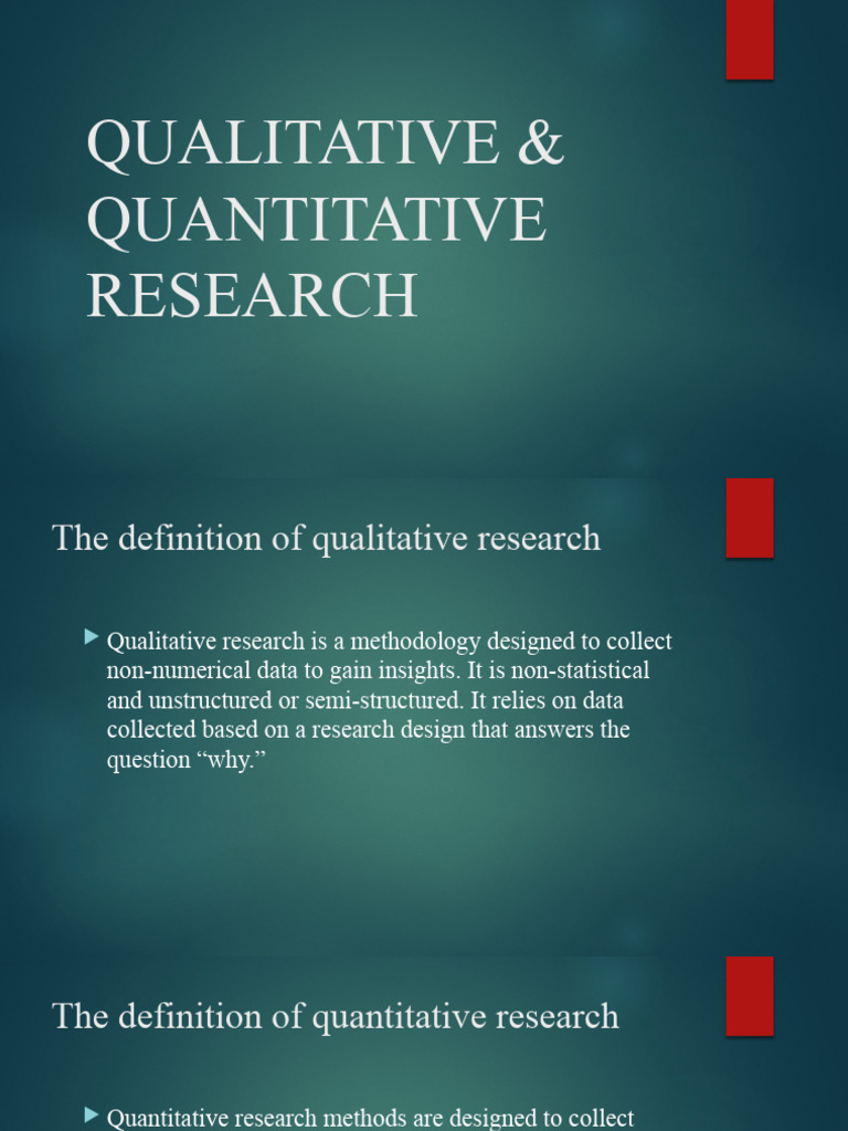 6qualitative and Quantitative Study | PDF | Quantitative Research | Qualitative Research